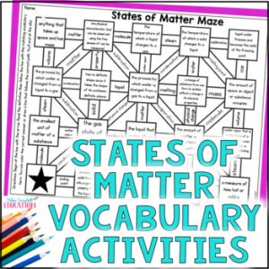 States of Matter Activities – 5th Grade Science Vocabulary – Word ...