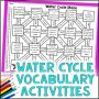Water Cycle Vocabulary Activity Precipitation Evaporation Maze ...