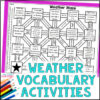 Weather & Climate Vocabulary Activities – Word Search Maze Crossword ...