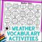 Weather & Climate Vocabulary Activities – Word Search Maze Crossword ...