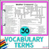 Weather & Climate Vocabulary Activities – Word Search Maze Crossword ...
