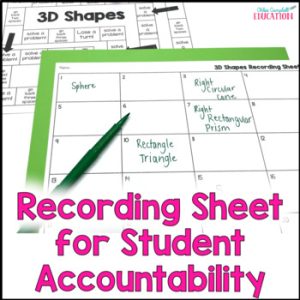 Identify and Classify 3D Shapes Game – 5th Grade Geometry Math Review ...