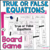 True or False Equations Game Solving Multi Step Equations Partner ...
