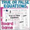 True or False Equations Game Solving Multi Step Equations Partner ...