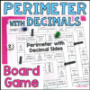 Perimeter Squares & Rectangles Math Board Game Perimeter with Decimals ...