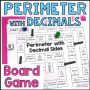 Perimeter Squares & Rectangles Math Board Game Perimeter with Decimals ...