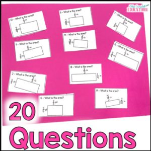 Find the Area Game – Multiplying Fractions to Find Area Math Station ...