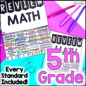 5th Grade Math Review Packet – 5th Grade Math Spiral Review Test Prep ...