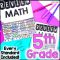 5th Grade Math Review Packet – 5th Grade Math Spiral Review Test Prep ...