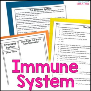Immune System Informational Text Close Read – Reading Comprehension ...
