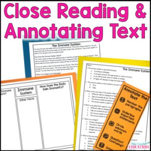 Immune System Informational Text Close Read – Reading Comprehension ...