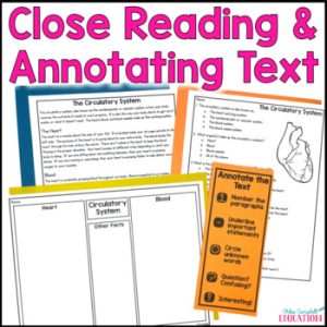 Circulatory System Human Body Informational Text Close Reading Passage ...