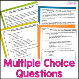 Classifying Plants Flowering & Non-Flowering Plants Reading Passage ...