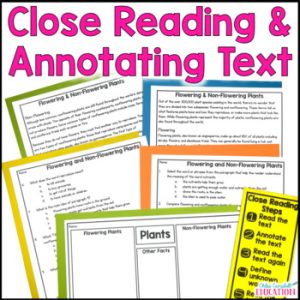 Classifying Plants Flowering & Non-Flowering Plants Reading Passage ...
