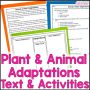 Plant & Animal Adaptations Reading Comprehension & Questions ...
