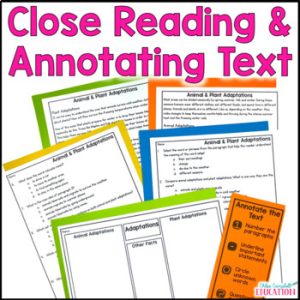 Plant & Animal Adaptations Reading Comprehension & Questions ...
