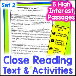 High Interest Close Reading Passages for 5th Grade ELA Stations ...