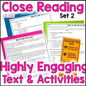 High Interest Close Reading Passages for 5th and 6th Grade ...