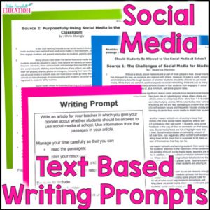 Paired Passages Opinion Writing Prompt - Social Media in the Classroom ...