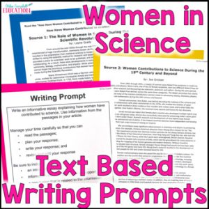 Paired Passages with Informational Writing Prompt on Women in STEM ...
