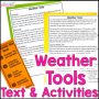 Weather Tools Close Reading Passage & Activity Weather Instruments ...
