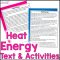Heat Energy Reading Passage & Questions Types of Energy Activities ...