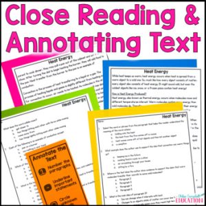 Heat Energy Reading Passage & Questions Types of Energy Activities ...