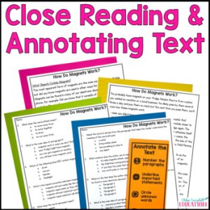 Magnets Reading Comprehension Passage & Questions Magnetism Close Read ...