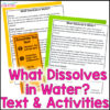 Dissolving and Solubility in Water Reading Comprehension Passage and Questions – Chloe Campbell ...