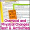 Chemical and Physical Changes Informational Text & Activities | Close ...