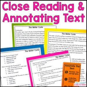 Water Cycle Informational Text – Earth Science Close Reading Passage ...