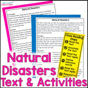 Natural Disasters Reading Activity & Informational Text with Questions ...