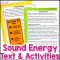 Sound Energy Informational Text Close Read Forms of Energy Reading ...