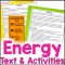 Forms of Energy Reading Passage & Close Read Types of Energy No Prep ...