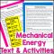 Mechanical Energy Close Read Worksheet – Forms of Energy Reading ...