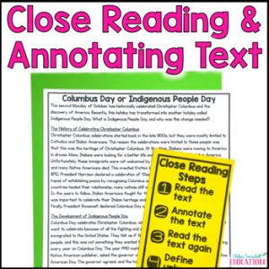 Columbus Day & Indigenous Peoples Day Close Reading Comprehension ...