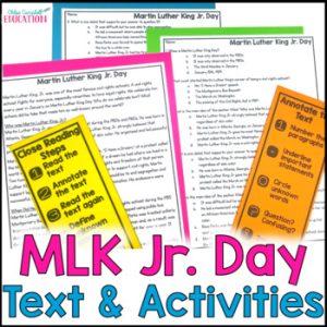 Martin Luther King Jr Black History Month Reading Comprehension MLK ...