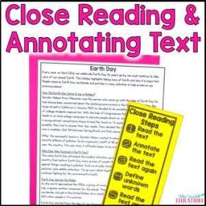 History of Earth Day Informational Text & Activity Reading ...