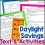 Daylight Savings Time Nonfiction Reading Comprehension Passage Close ...