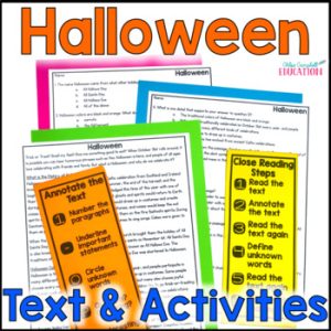 Halloween Informational Close Reading Comprehension Passages October ...