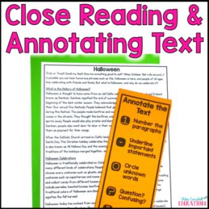 Halloween Informational Close Reading Comprehension Passages October ...
