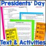 President’s Day Informational Text – Reading Comprehension Passage ...