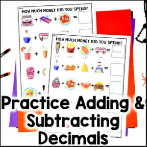 Plan a Halloween Math Party – October Adding and Subtracting Decimals ...