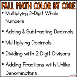 Thanksgiving Color by Number – November & Fall Coloring Pages – 5th ...