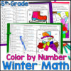 Winter Color by Number – December Math Centers – Multiple 5th Grade ...