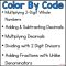 Winter Color by Number – December Math Centers – Multiple 5th Grade ...