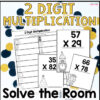 New Year’s Math Activity – Solve the Room – Double Digit Multiplication ...