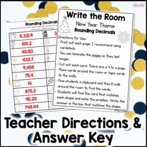 New Year’s Math Activity – Solve the Room – Rounding Decimals Math ...