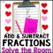 Adding and Subtracting Fractions with Unlike Denominators - Valentine's ...