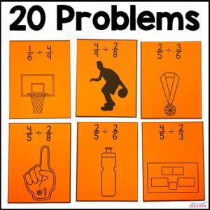 Dividing Fractions Activity - Solve the Room - March Basketball Theme ...